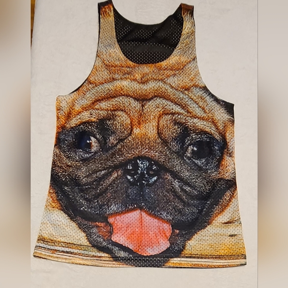 Tops | Novelty Pug Tank | Poshmark